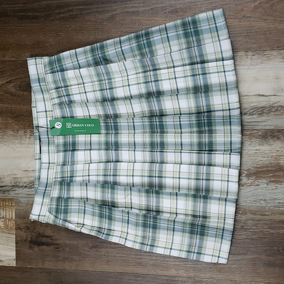 Urban Coco | Skirts | Nwt Urban Coco Pleated Plaid School Girl Skirt W ...